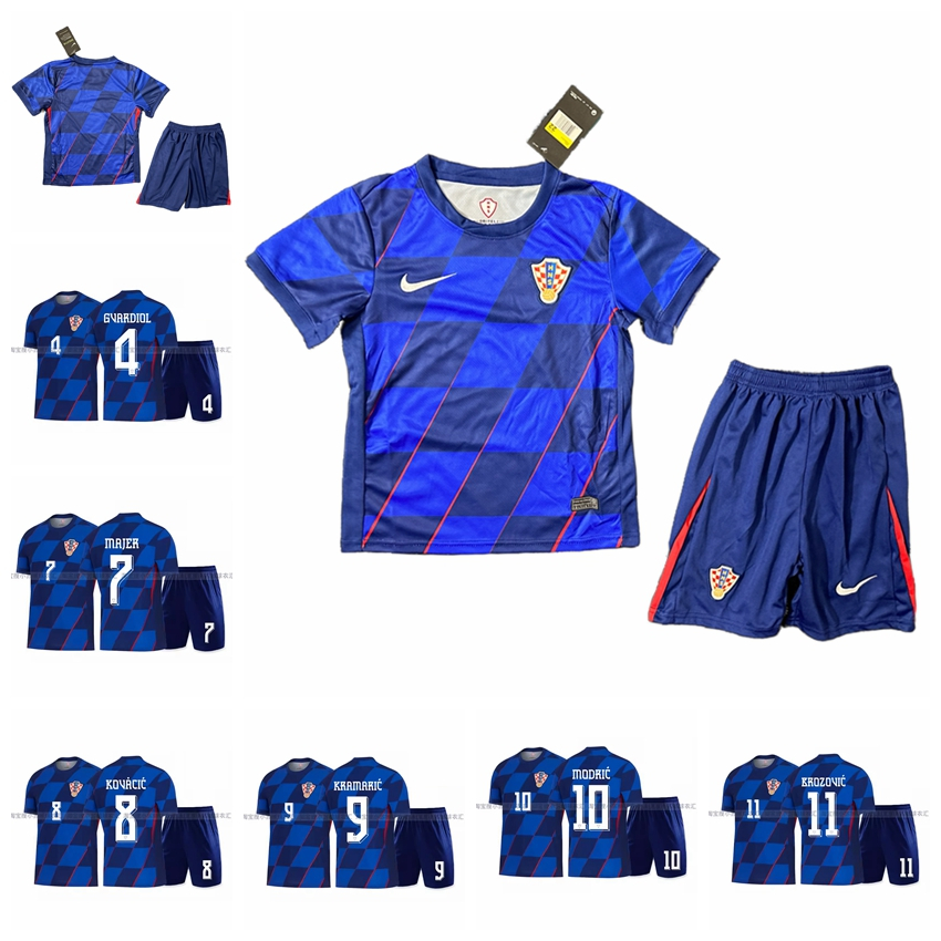 2024-25 Croatia Home UEFA European Football Championship Jersey Kits ...