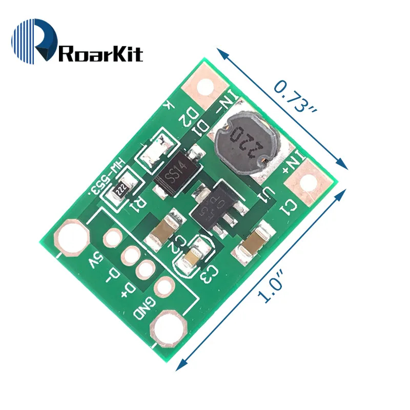 600mA DC-DC Mini Step Up Power Module 1-5V To 5V Step-up Boost ...