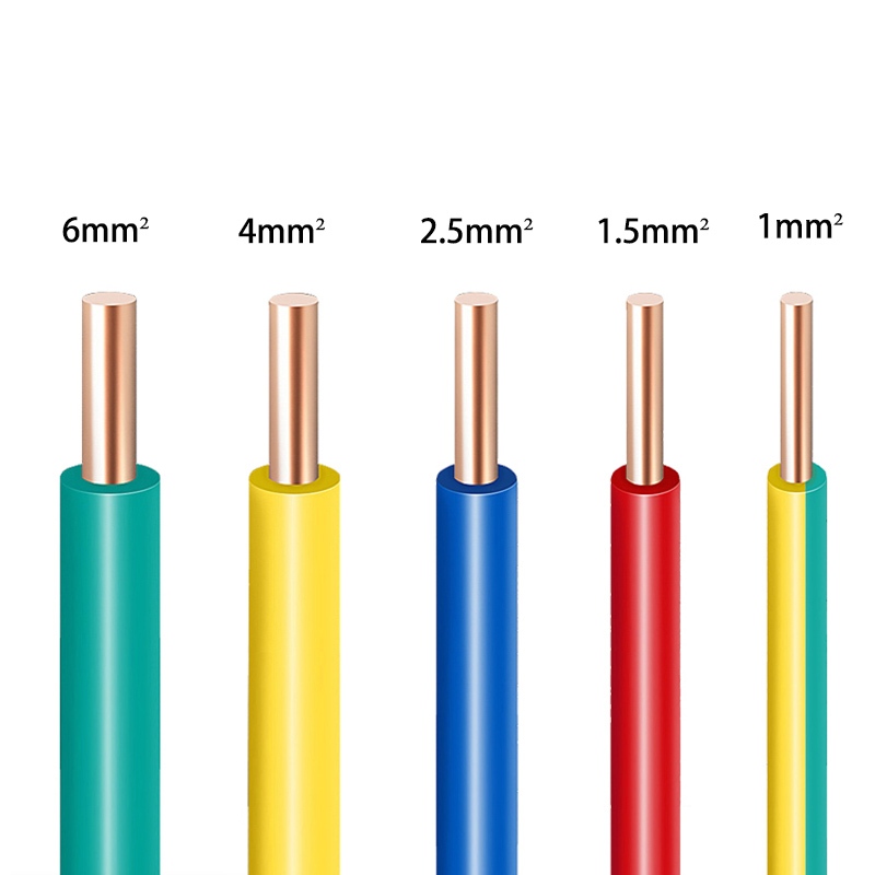 BV Copper Electric Cable 1mm² 1.5mm² 2.5mm² 4mm² 6mm² 17 15 13 11 9Awg ...