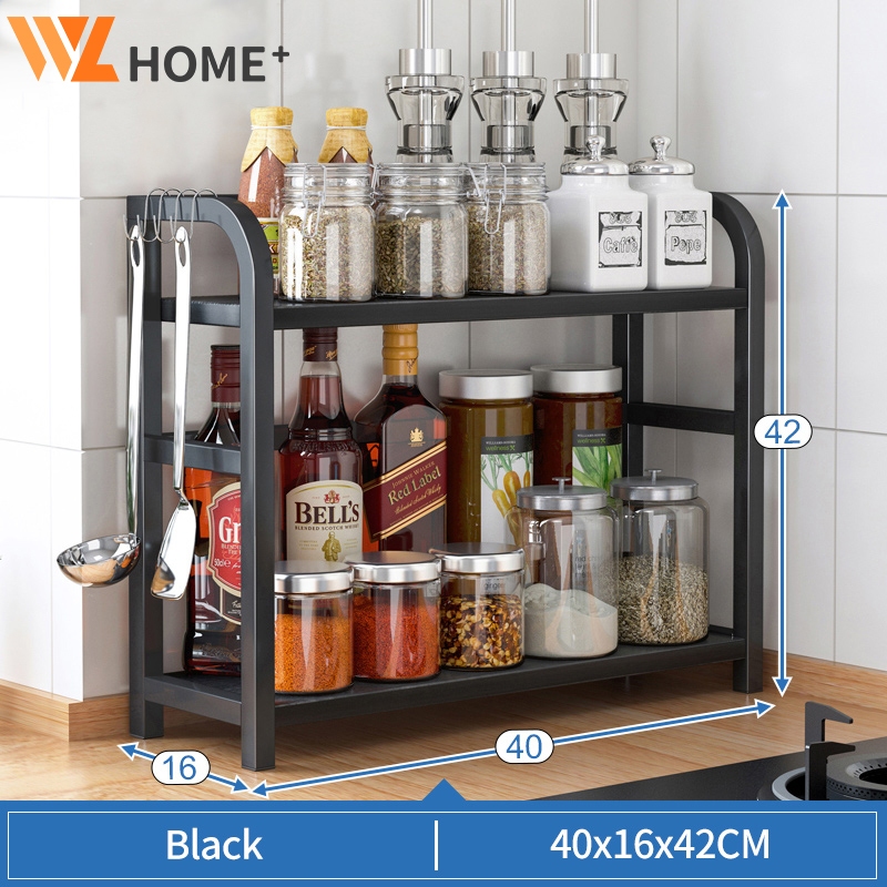 Spice Rack Rak dapur Kitchen Storage rack Kitchen Organizer Rak ...