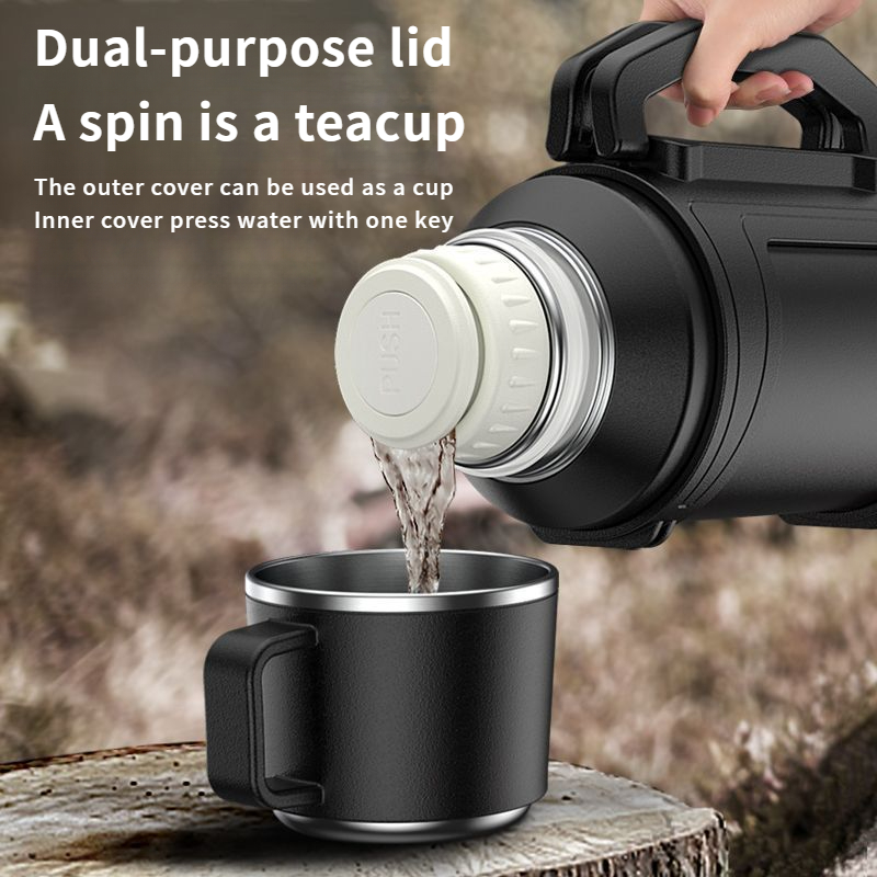 【ALLEN】1200ml-4300ml Large capacity 316 stainless steel all-steel 48H-72H Thermos bottle One ...