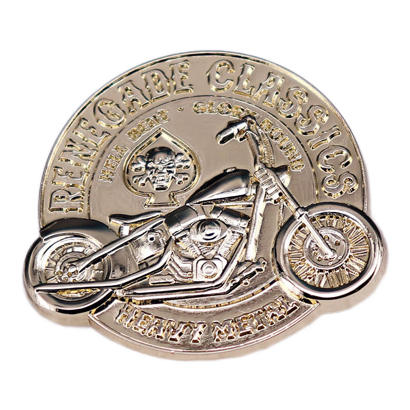 Hot Selling Classic Renegade Classic Motorcycle Badge Gold Brooch ...