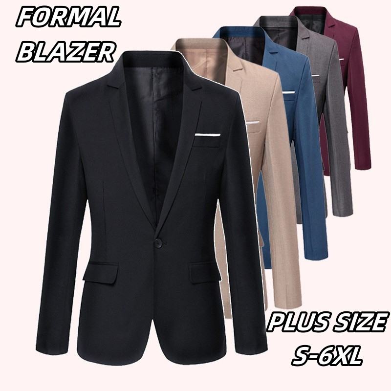 🔥Local Delivery🚚Men's Plus Size Blazer Formal Business Casual Suit ...