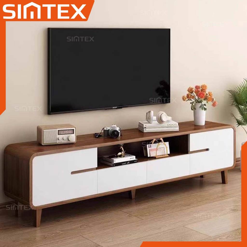 【On Hand】Nordic Simple Wooden TV Cabinet Modern Simple TV Stand Living ...