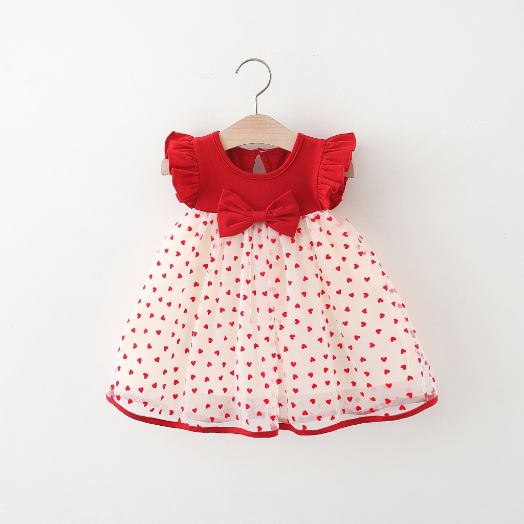 Summer New Red Bow Baby Girl Dress From 9 Months To 3 Years Old ...