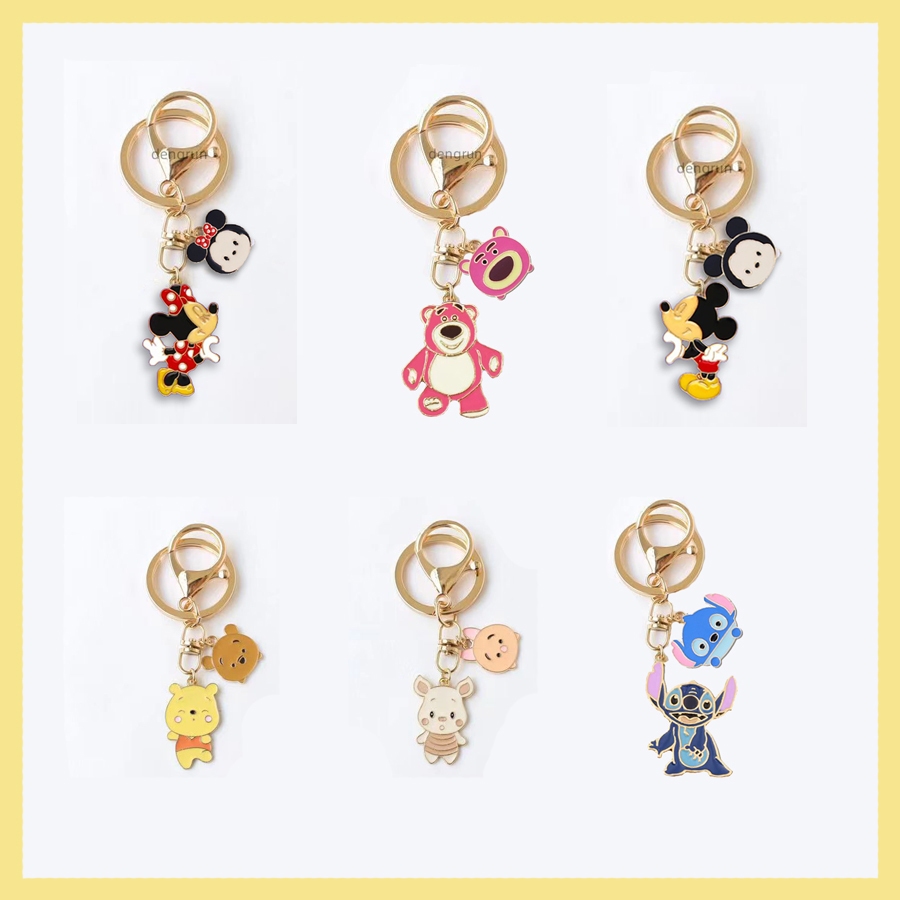 anime winnie the pooh strawberry bear stitch lotso keychain birthday ...