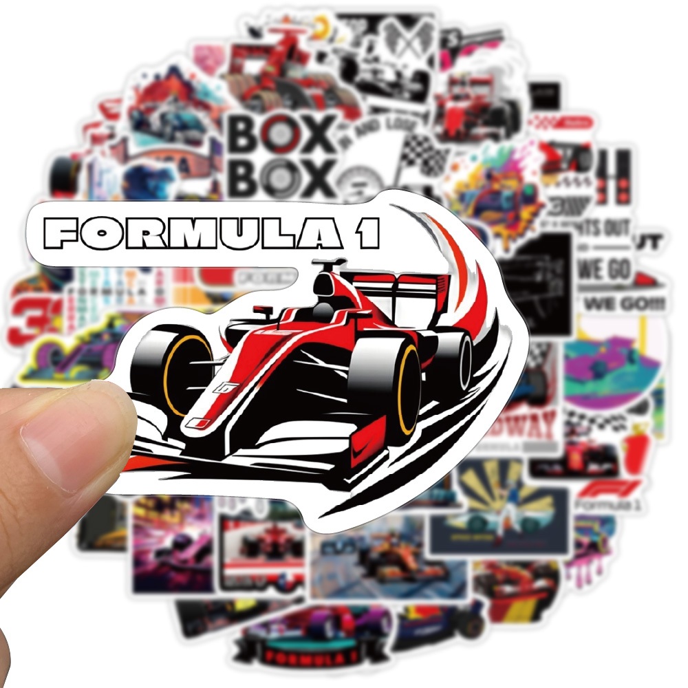 [Large Stickers]50pcs F1 Formula One Stickers Pack for Laptop Scrapbook ...