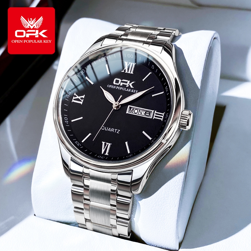 OPK Jam Tangan Lelaki Original Waterproof Quartz Stainless Steel ...