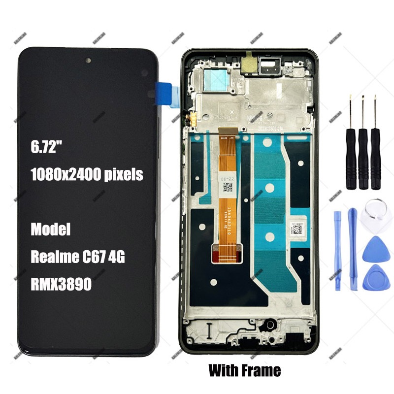 For Realme C67 C65 C71 C75X C75 4G 5G LCD Display Touch Screen Digitizer Assembly Replacement ...