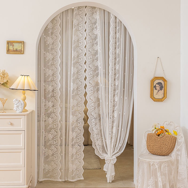 Romantic Lace Sheer Curtains for Livingroom Sliding Door Transparent Curtain for Windows Drape Full Half Length Langsir Ready Stock Shopee Malaysia