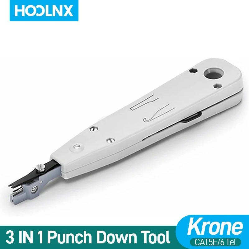 Hoolnx Krone Punch Down Tool with Flat Head Screw Spudger, Pull Hook ...
