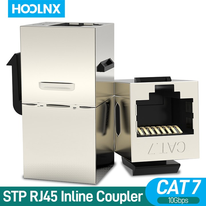 HOOLNX CAT7 RJ45 Coupler Keystone Jack , CAT7 10G Female Keystone STP ...