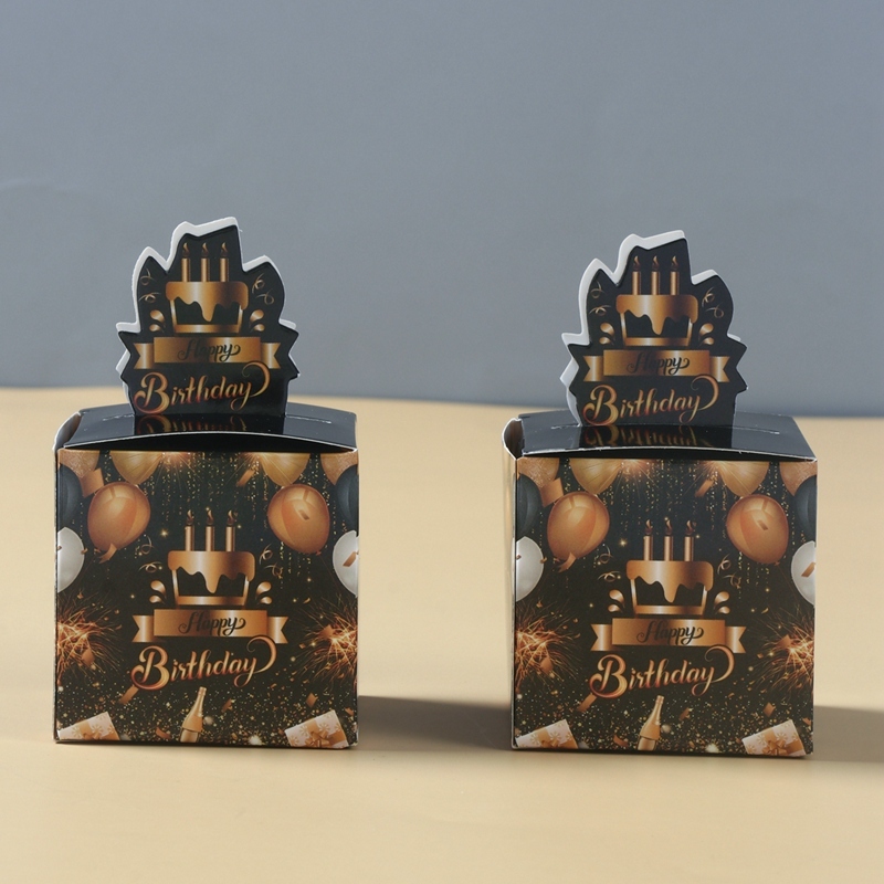 24pcs Happy Birthday Candy Boxes Glitter Fireworks Balloon Design ...