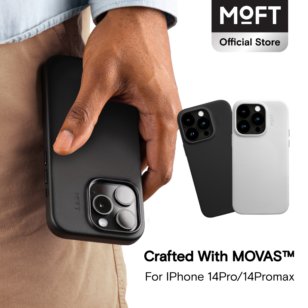 MOFT Snap Leather Phone Case - Magnetic Compatible For iPhone 14 Series ...
