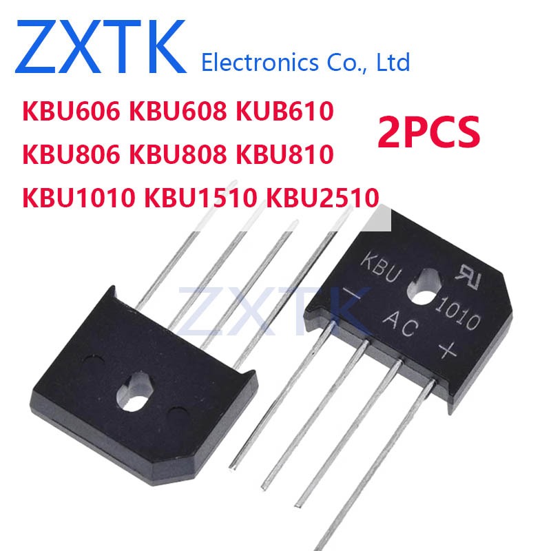 2pcs/lot KBU 1010 1510 2510 KBU606 608 610 KBU806 808 810 6A/8A/10A/15A ...