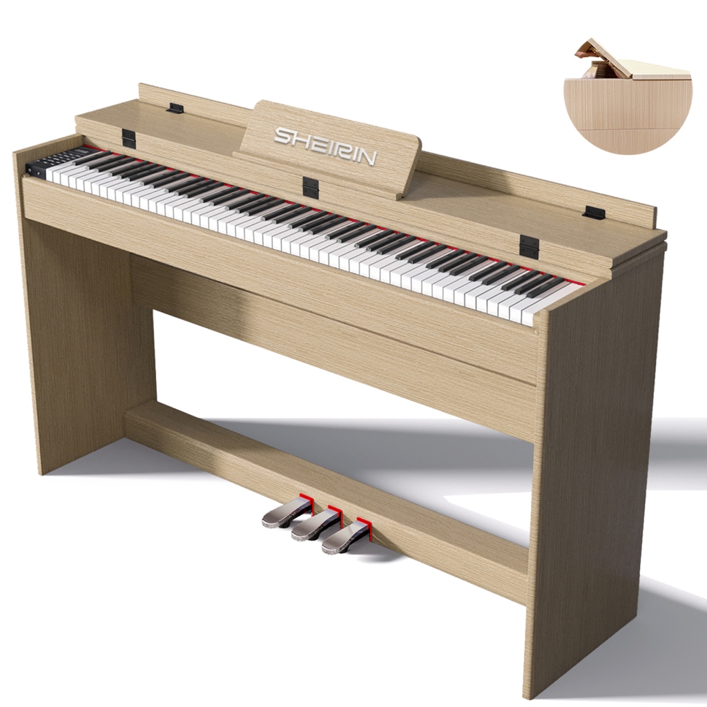 Digital piano 88 keys fully weighted electric piano keyboard cover ...