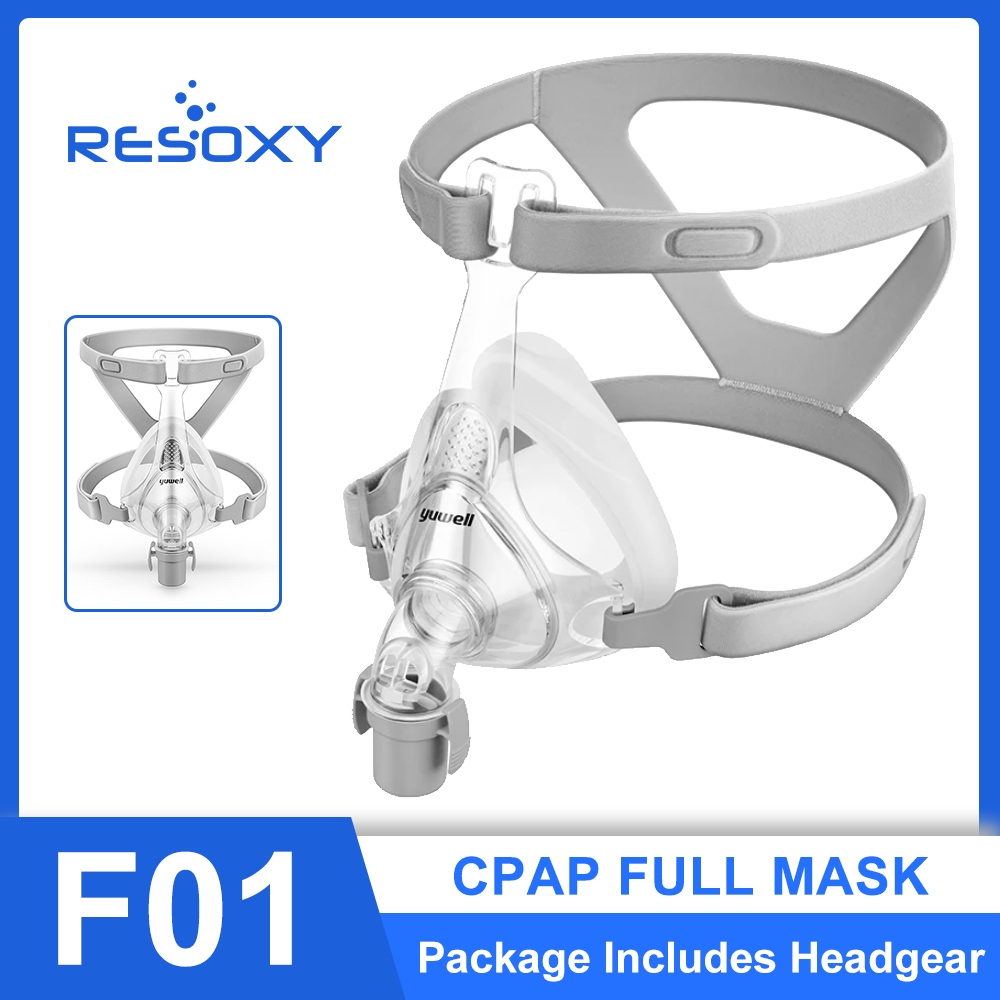 Full Face Mask CPAP Mask for CPAP/Auto CPAP BIPAP with Headgear Frame ...