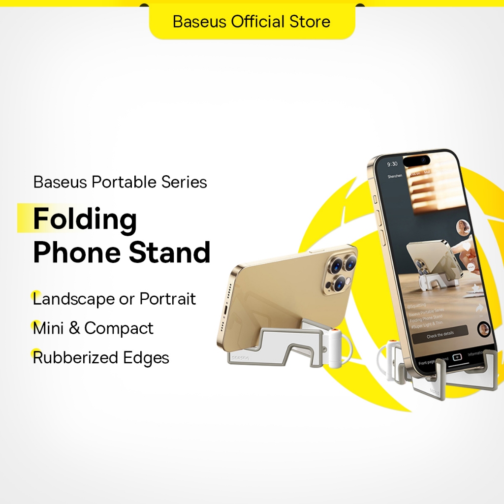 Baseus Stable Light Portable Folding Phone Stand Universal Mini Size ...