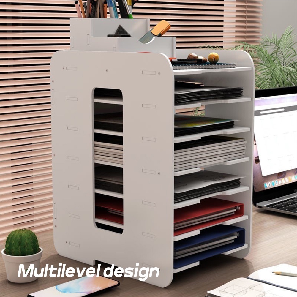 A4 PAPER TRAY/ 5/7 TIERS DOCUMENT RACK/ DESKTOP PAPER ORGANIZER/ OFFICE ...