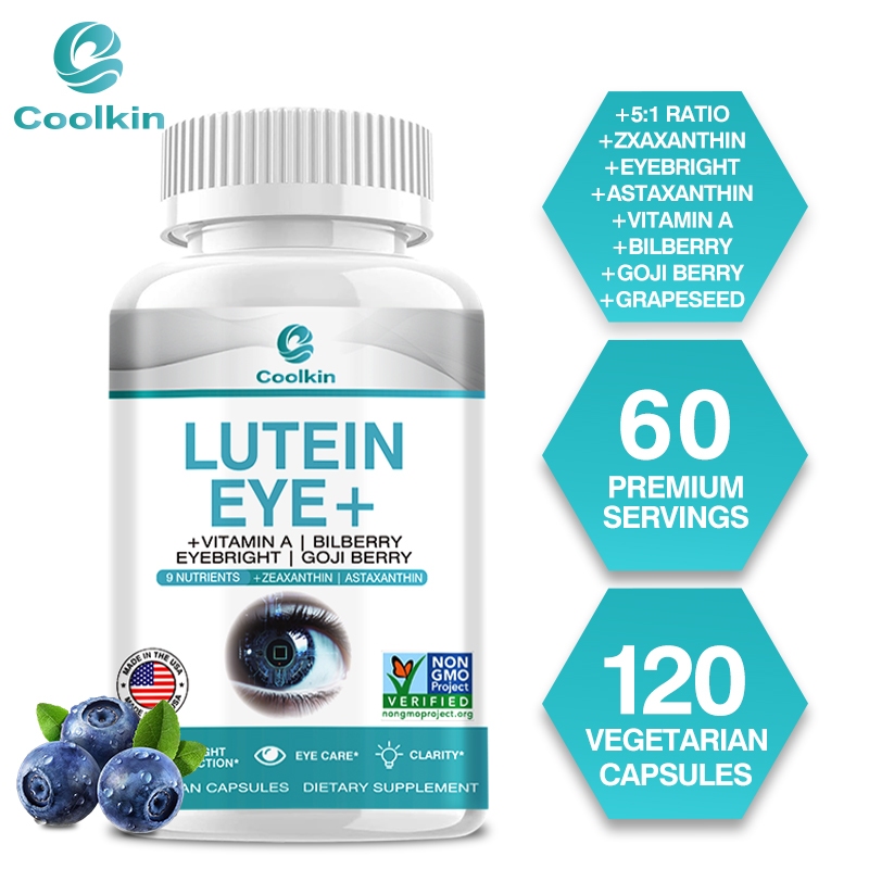 LUTEIN EYE+ capsules, vitamin A, lutein, bilberry, millet and wolfberry ...