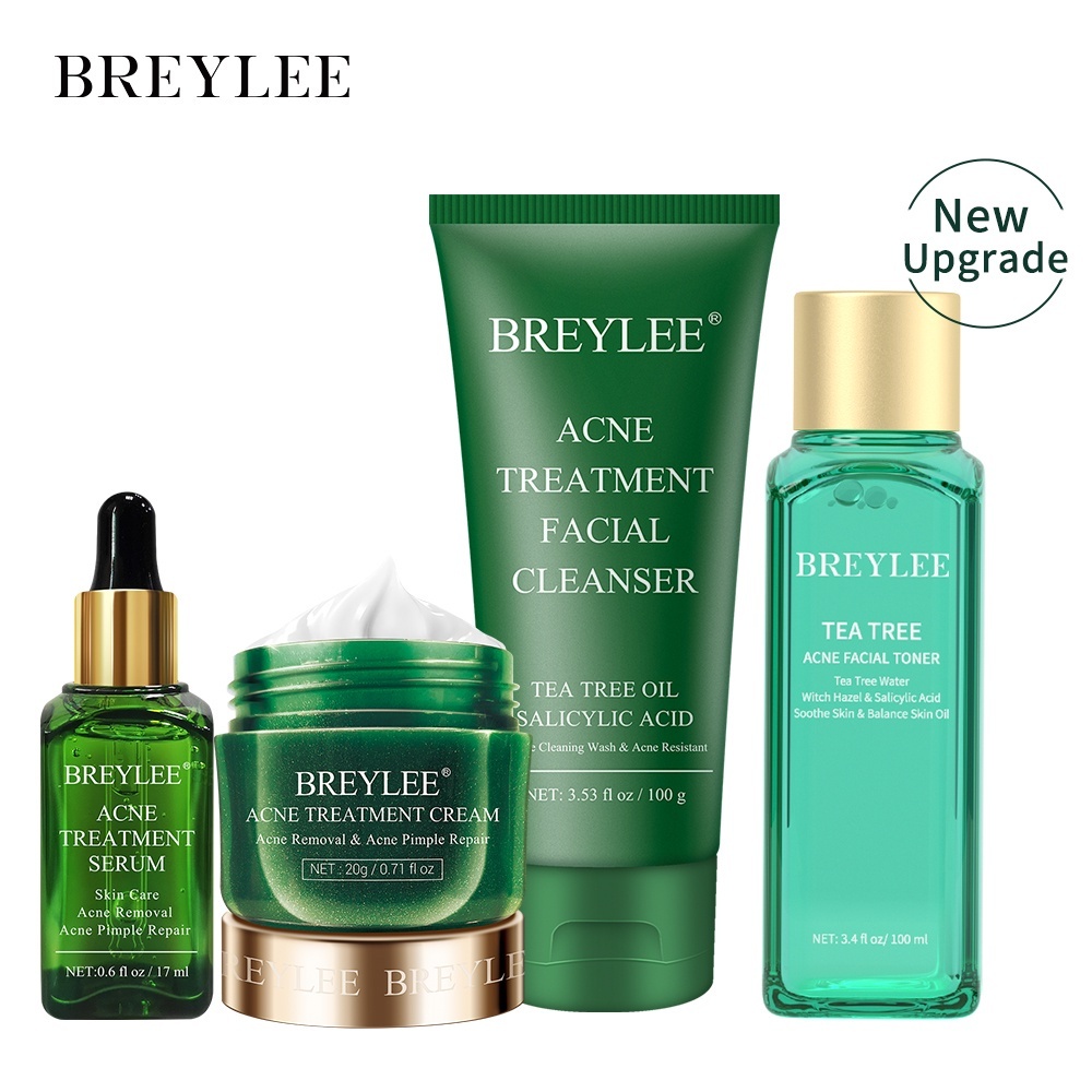 Breylee acne treatment 4-piece set(facial cleanser,serum ,cream，toner ...