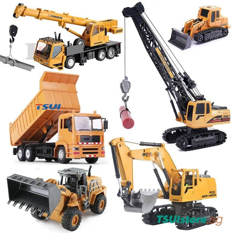 Alloy RC Engineering Vehicle Series Excavator Bulldozer Dump Mixer ...