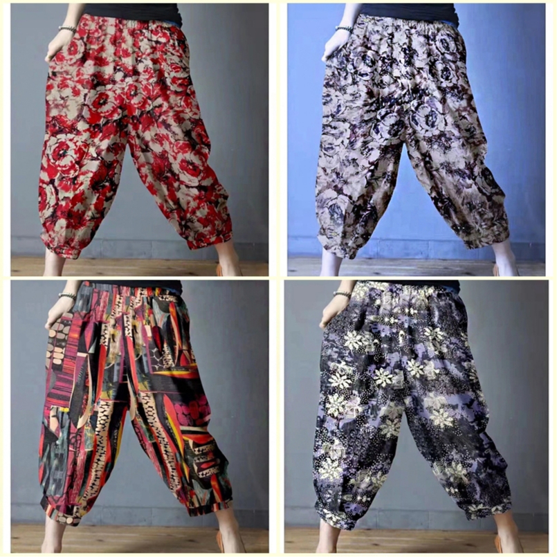 Harlan Wide-Leg Casual Bloomers Cropped Pants New Style Fashion ...