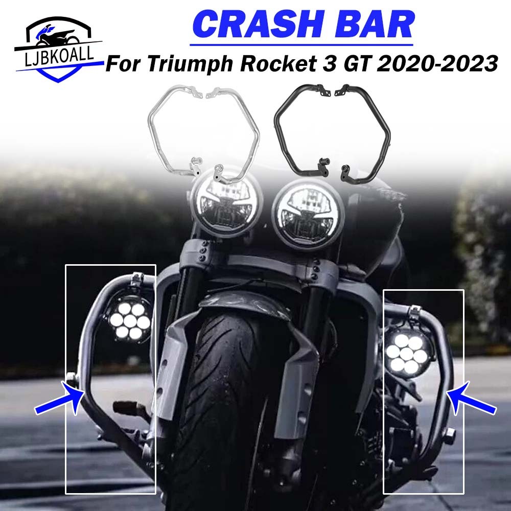 LJBKOALL Crash Bar Front Bumper Engine Guard Frash Stunt Cage Frame ...