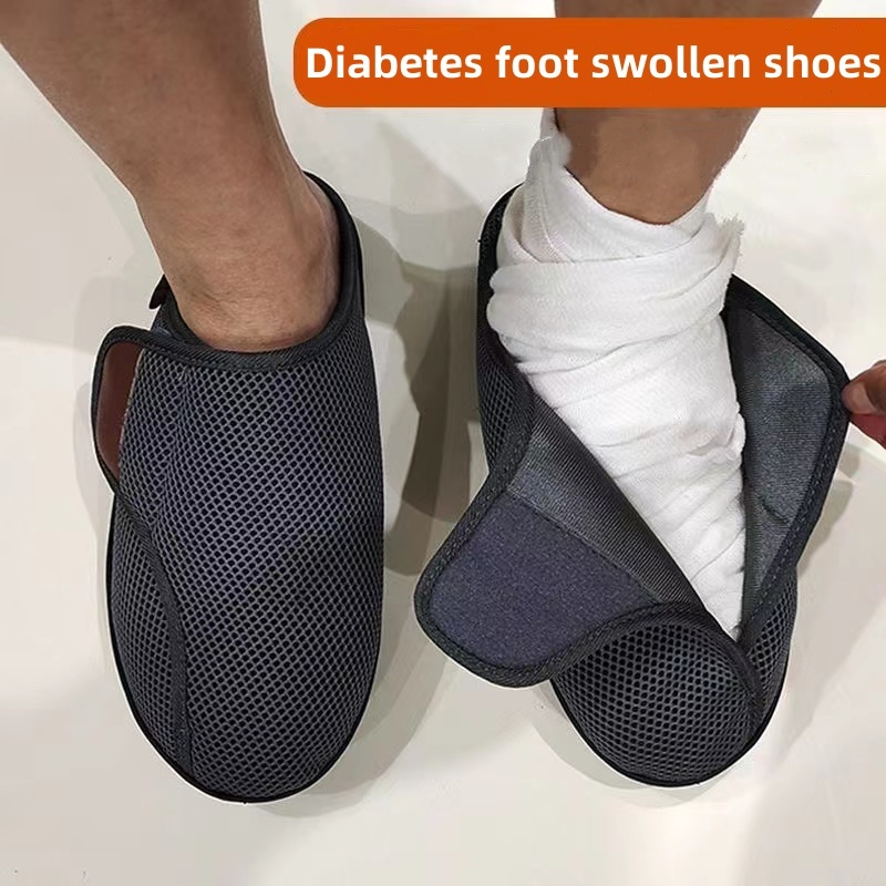 Summer mesh breathable Men Women slippers diabetes foot shoes Soft ...