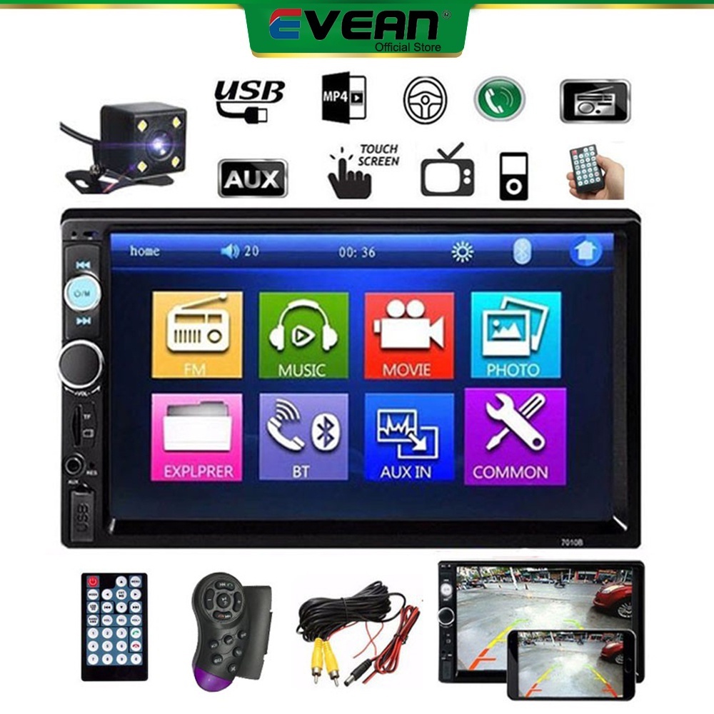 Evean 7010B 4th 7" Double 2 Din Car Radio MP5 Player Android /IOS ...