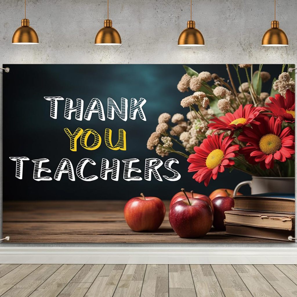 Thank You Teachers Banner Teachers Appreciation Week Decoration banner ...