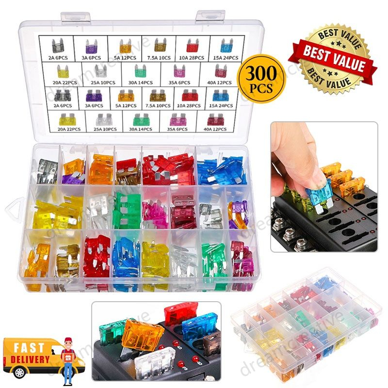 242/300Pcs Medium Automotive Car Fuses Low Voltage Small Fuses Hybrid ...