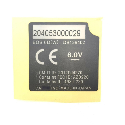 1PCS For Canon 6D Bottom Label Paper Body Number Paper Camera Number ...