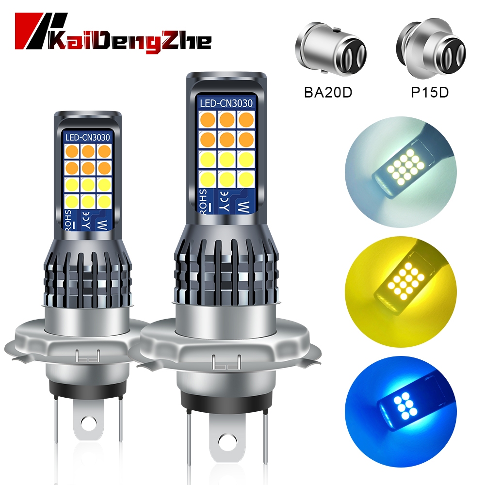1 Piece 2 in 1 H4 P15D BA20D H6 12V Super Bright LED Motorcycle Headlight Bulb | Shopee Malaysia