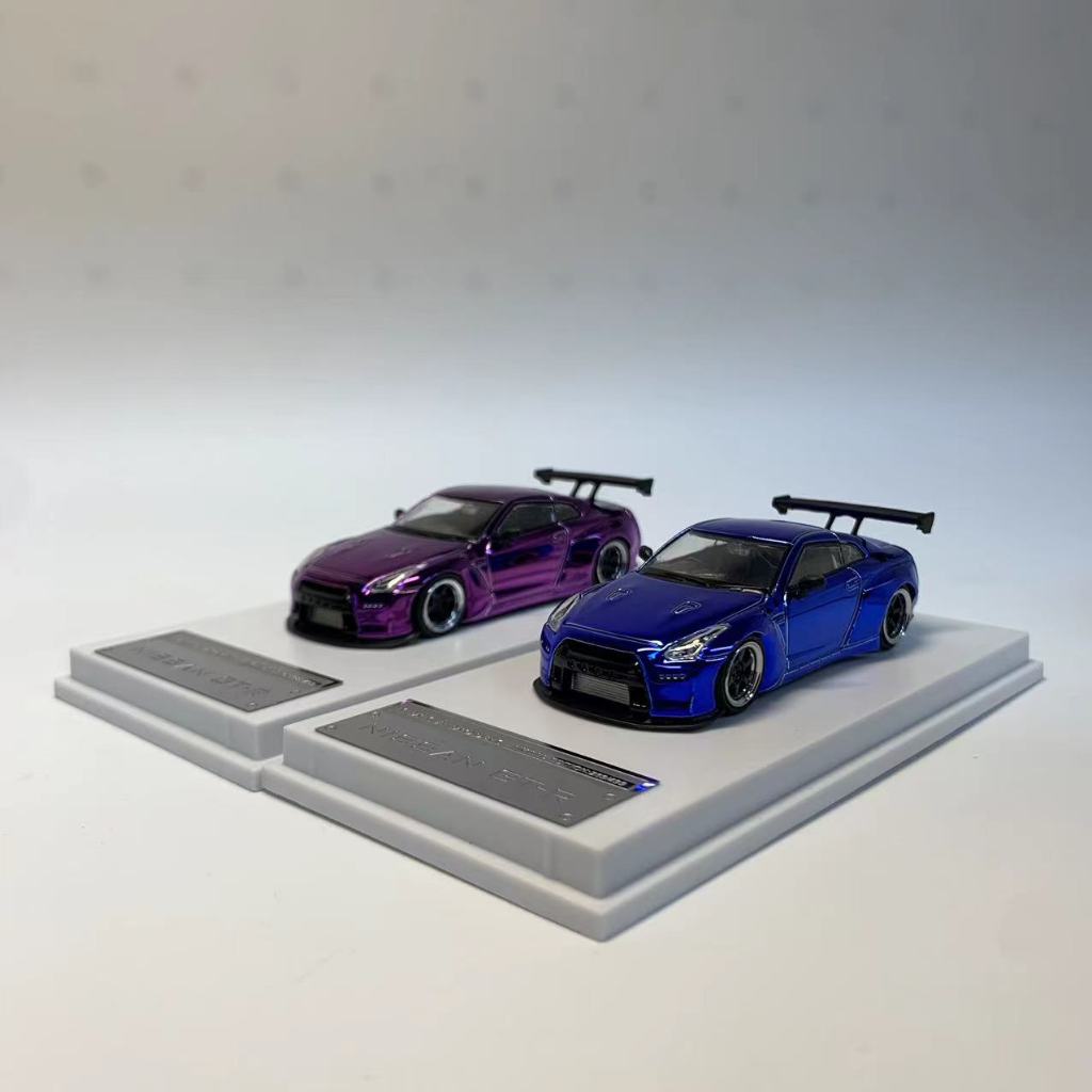 LMLF 1:64 Model Car Nissan GTR35 Rocket Bunny Alloy Die-Cast Chroming ...