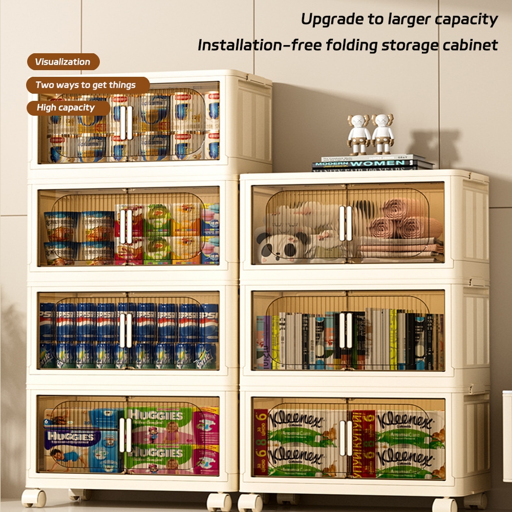 Baby storage cabinet double door household sundries large capacity ...