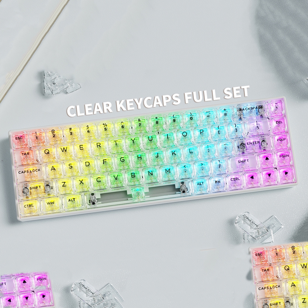 Clear Keycaps 155 Keys NSA Profile Transparent Keycap PC Material for ...