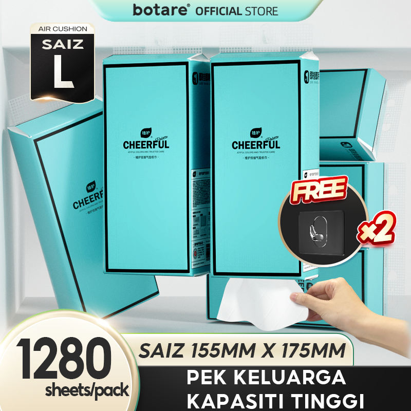 [6PCS]Botare biru AIR-cushion soft deluxe tissue, 4 layers, 1280sheets ...