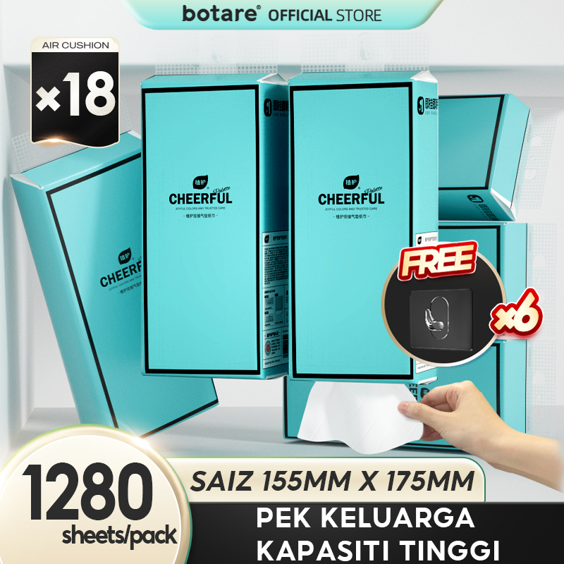 [18 PCS] Botare biru Air-cushion, Delux Comfort, 4-ply tissue paper ...