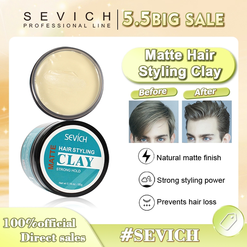 SEVICH Hair Styling Clay Matte Strong Hold Hair Wax (80g) | Shopee Malaysia
