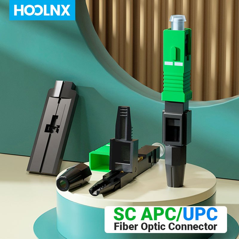 HOOLNX Fiber Optics Fast Connector, Single Mode SC UPC APC Quick Connector Adapter for 9/125um ...