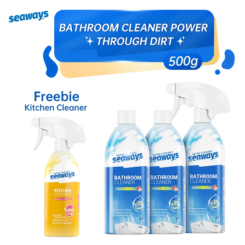 Seaways Bathroom Stains Cleaner (500g x 3) [Buy 3 Free 1] | Shopee Malaysia