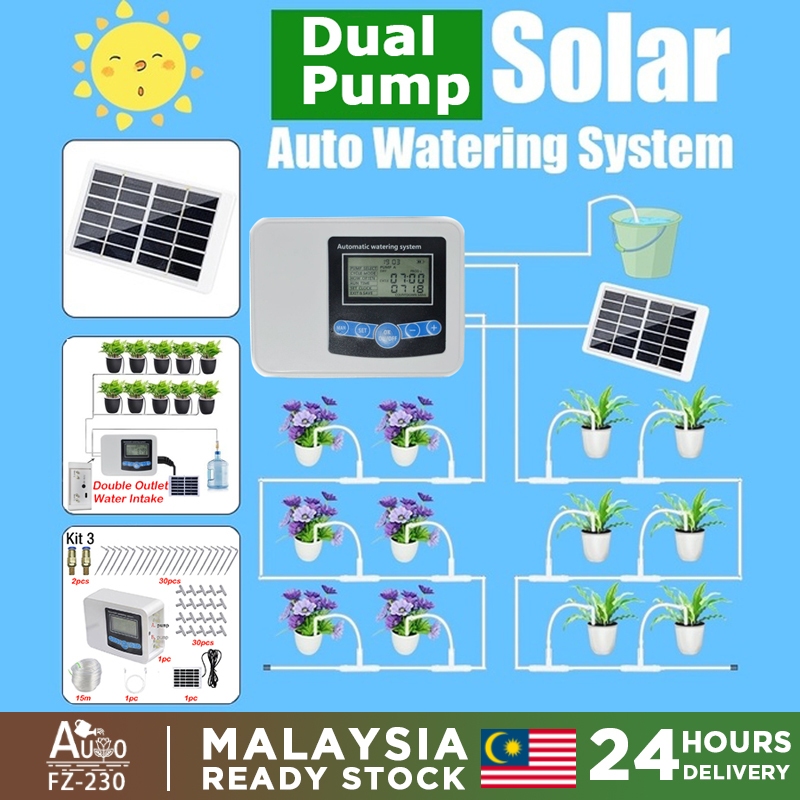 DIY Dual Pump Automatic Solar Irrigation Timer,Houseplants Self ...