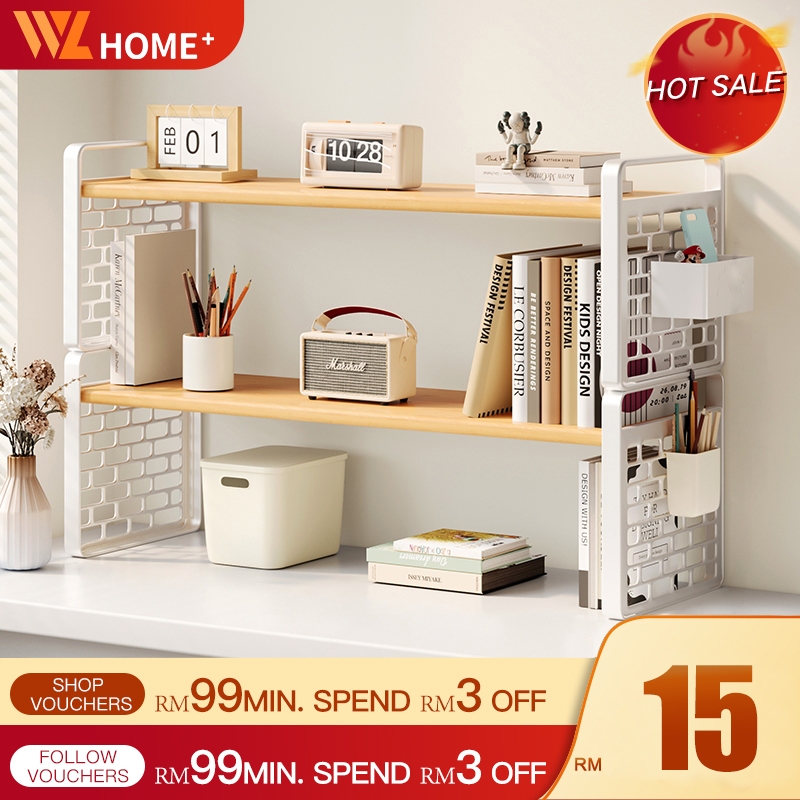 Desk Organizer Pegboard Rack Shelf Multipurpose Adjustable Stackable ...