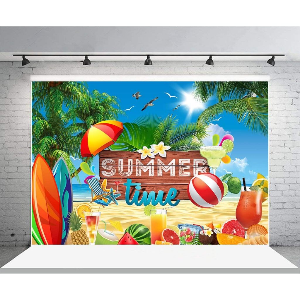 Summer time Beach Photography Backdrop 7x5ft Tropical Summer Beach ...