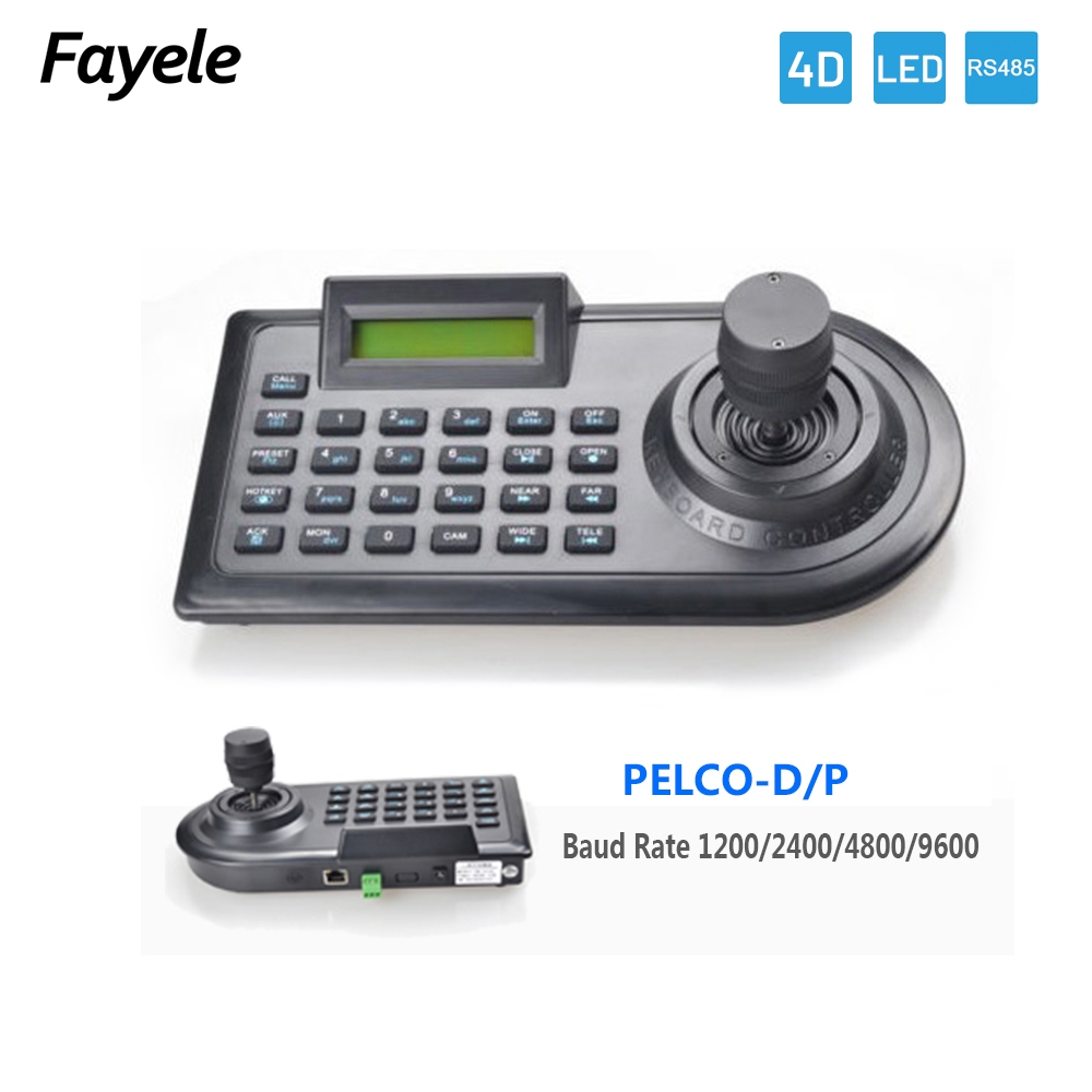 3D Joystick Controller Keyboard 3 Axis PTZ Motor RS485 PELCO-D/P LCD Display For Analog AHD CVBS ...