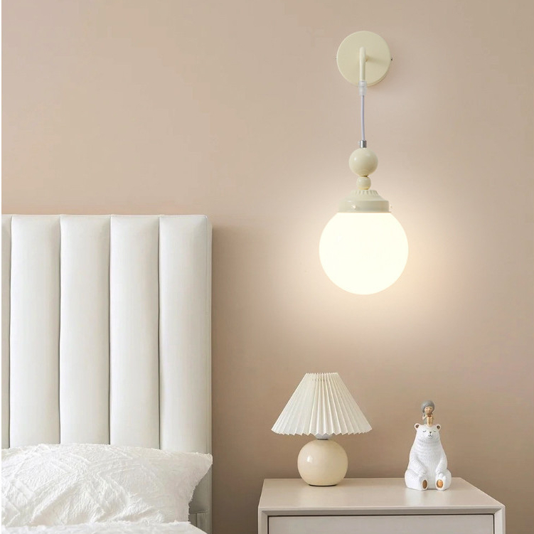 Nordic Cream Style Bedroom Bedside Wall Lamp Medieval Influencer ...
