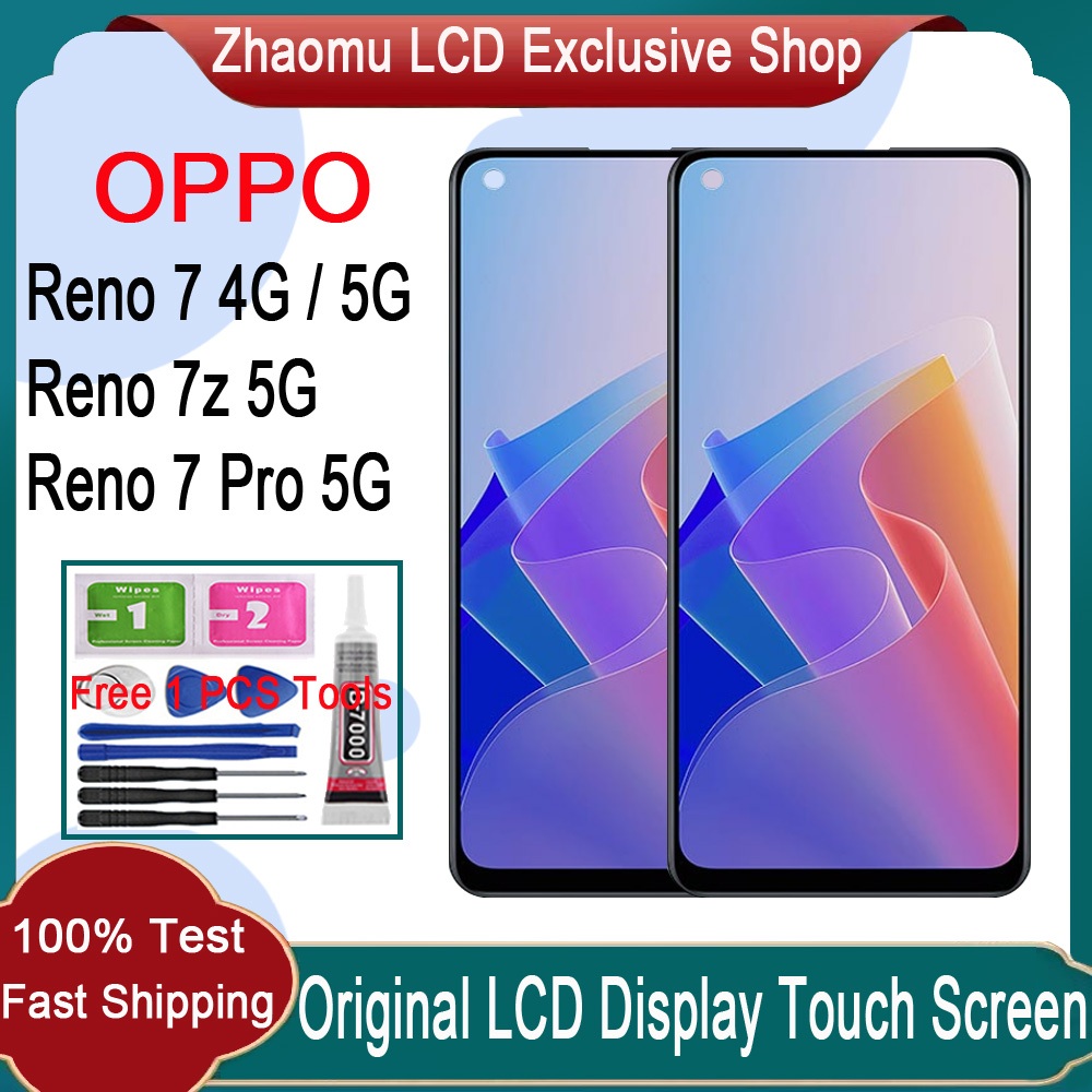 Original AMOLED OPPO Reno 7 4G Reno 7 5G Reno 7z 5G Reno 7 Pro 5G LCD Display Touch Screen ...