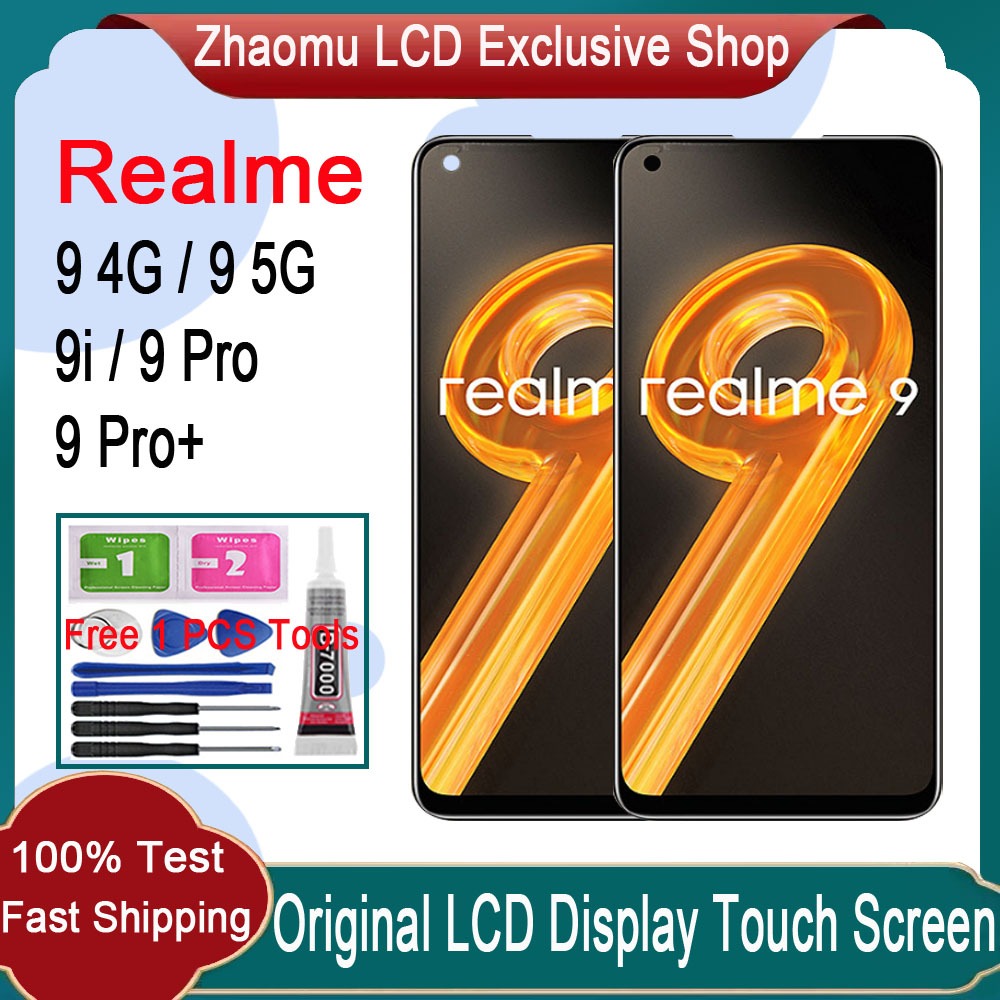 Original AMOLED Realme 9 4G 9 5G 9i 9 Pro 5G 9 Pro Plus 5G LCD Display ...