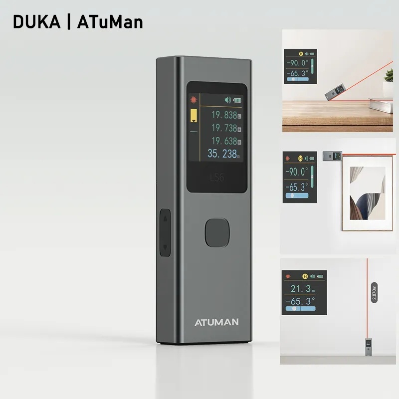 Xiaomi DUKA ATuMan LS6 Laser Rangefinder 40m Mini Distance Angle Meter ...